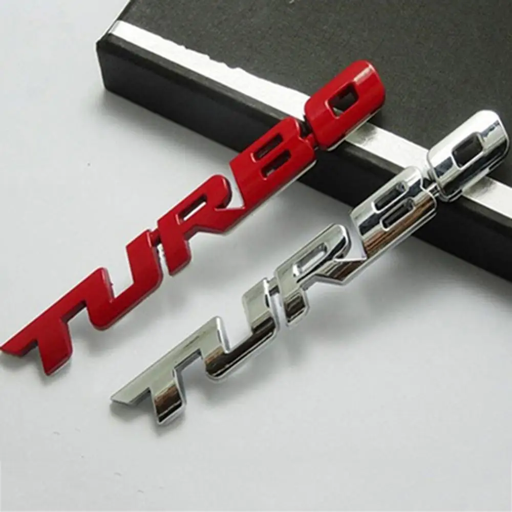 3d Alloy Metal Letter Turbo Car Motorcycle Emblem Badge Sticker Decal ...