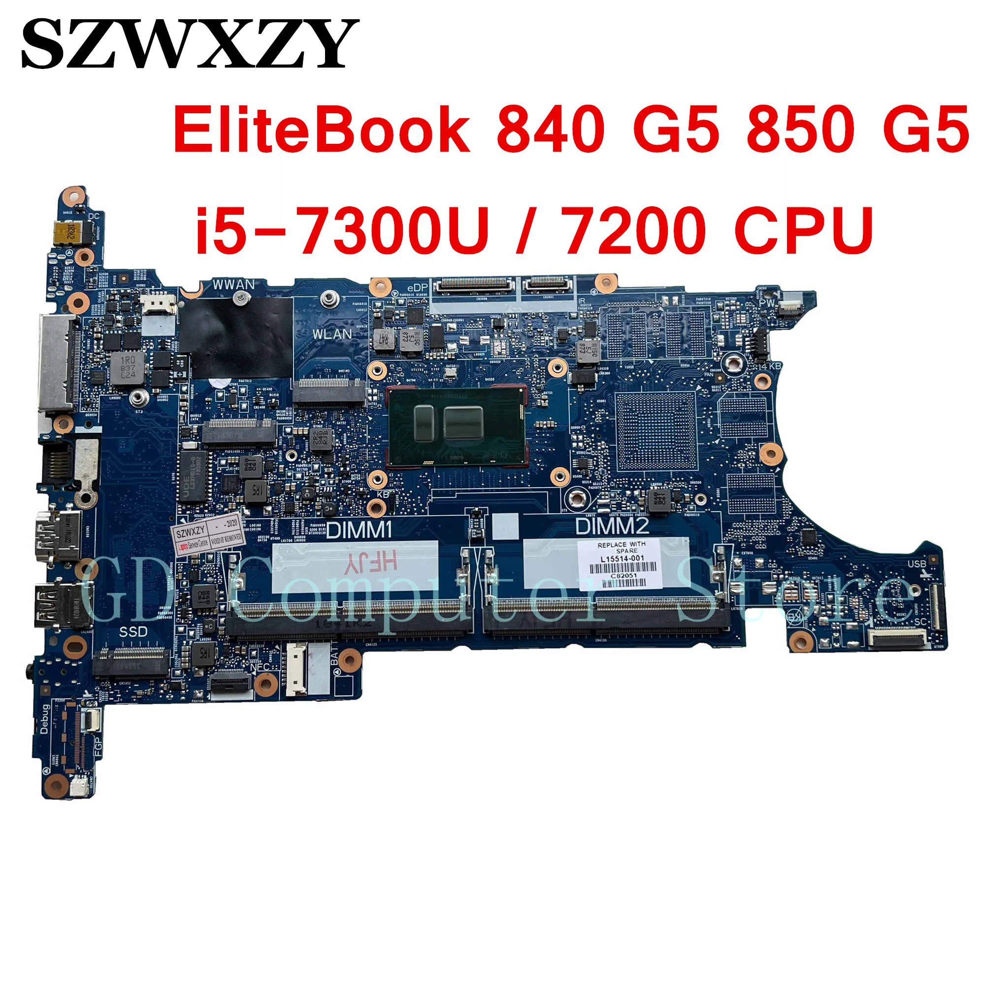 Original-For-HP-EliteBook-840-G5-850-G5-Laptop-Motherboard-L15514-601 ...