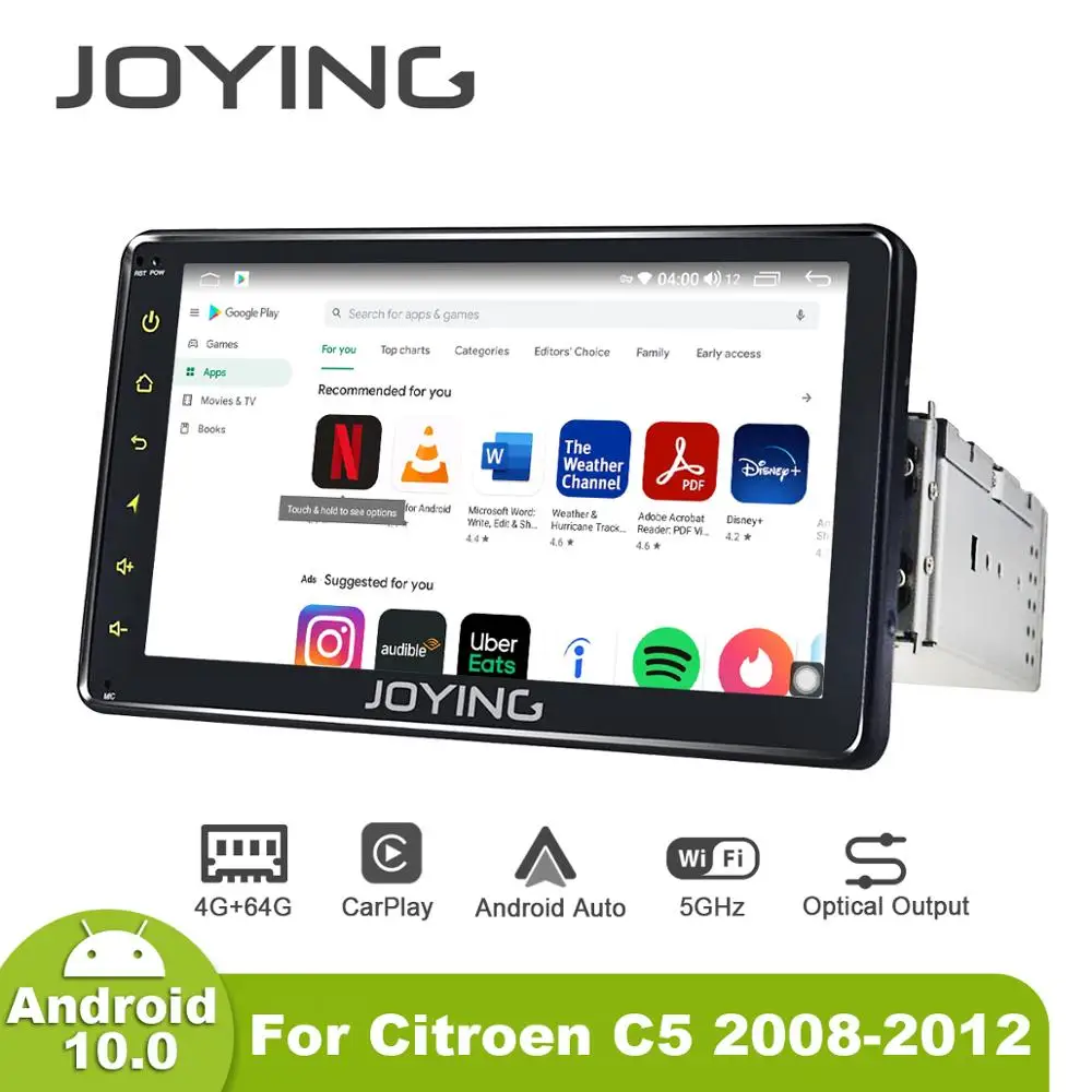 Joying som automotivo com android 10, gps, tela de 7 ", 8 polegadas ...