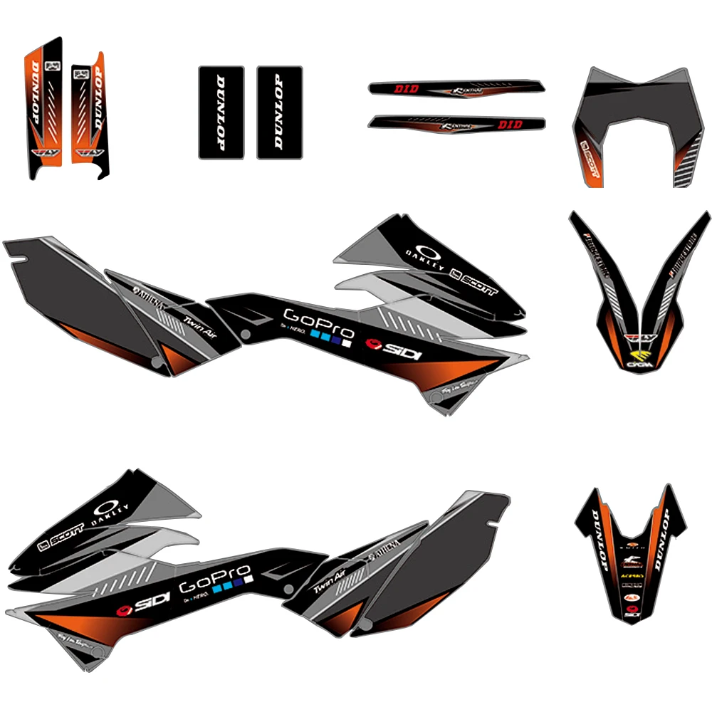 SMC R 690 2012-2018 Team Background Decals for KTM SMC-R SMCR 690 2012 ...