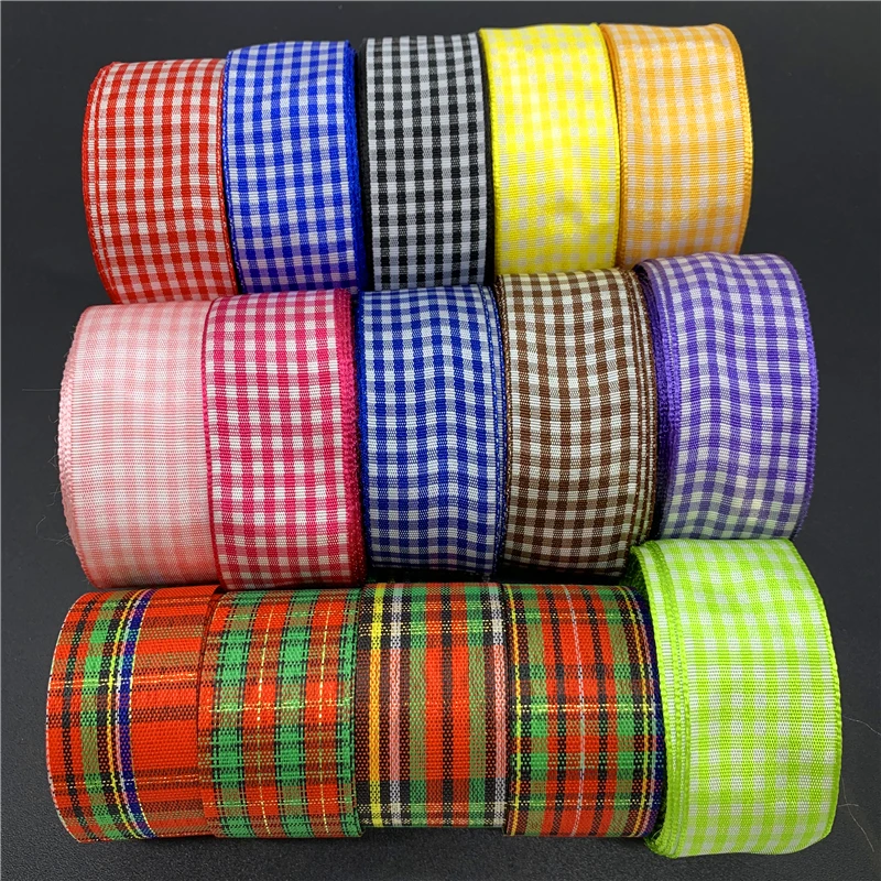 5yards 25mm Hohe Qualität Gedruckt Plaid Band Handgemachte Band Für ...