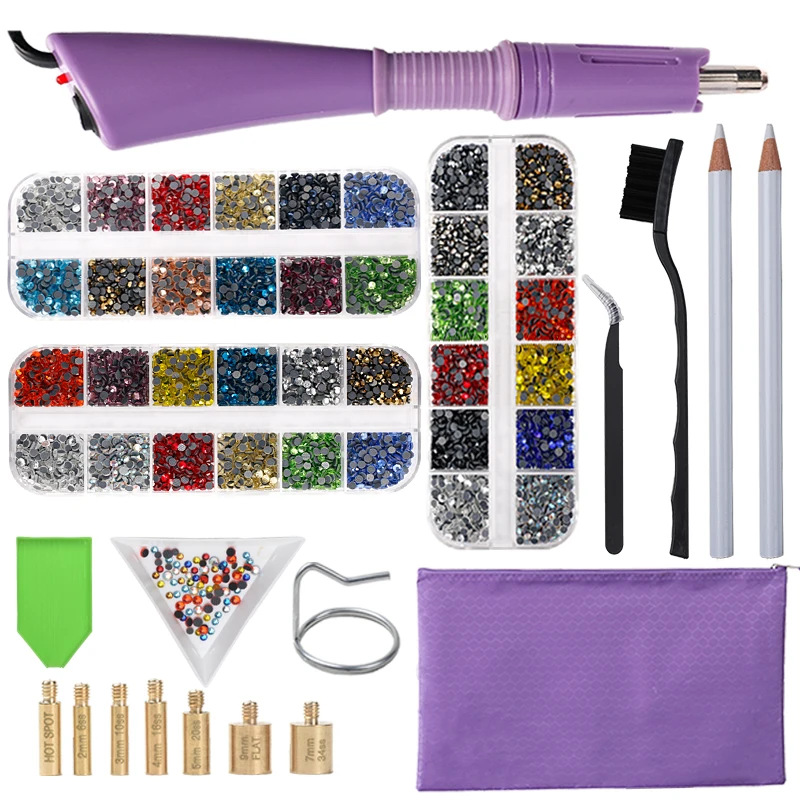 New Hot Fix Rhinestone Set/ Us Or Eu Rhinestones Hot Fix Applicator Set ...