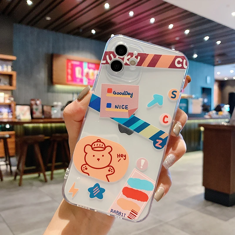ANXZY Luxury Lovely Bear Cartoon Phone Back Cover Case For Apple iPhone ...