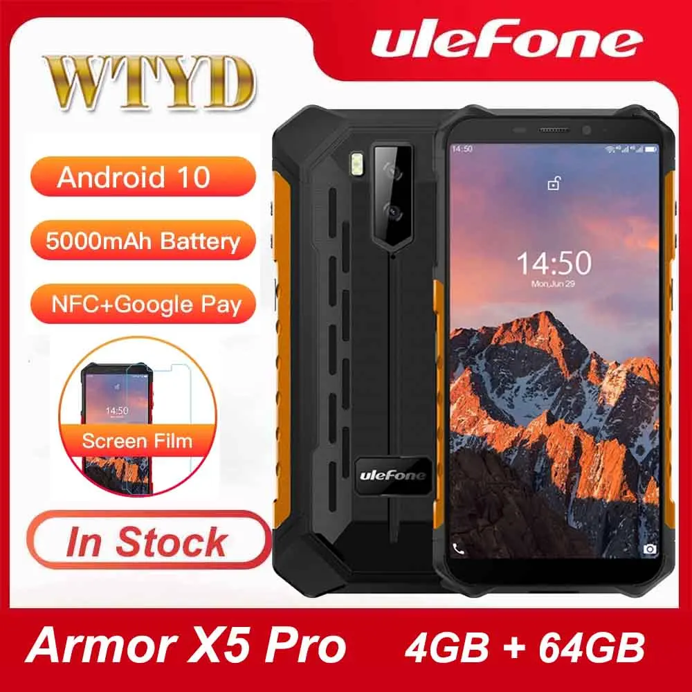 Ulefone-Armor-X5-Pro-Rugged-Phone-4GB-64GB-IP68-Waterproof-5-5-Android ...