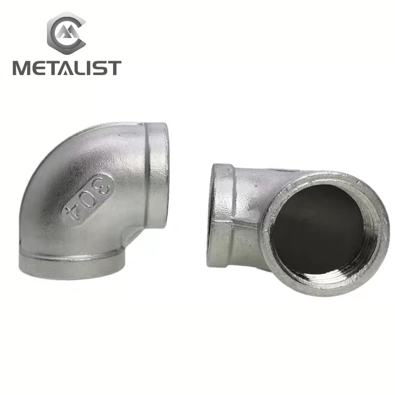 METALIST 2.5”DN65 Elbow 90 Degree Angled SS304 Stainless Steel Female*Female Threaded Pipe ...