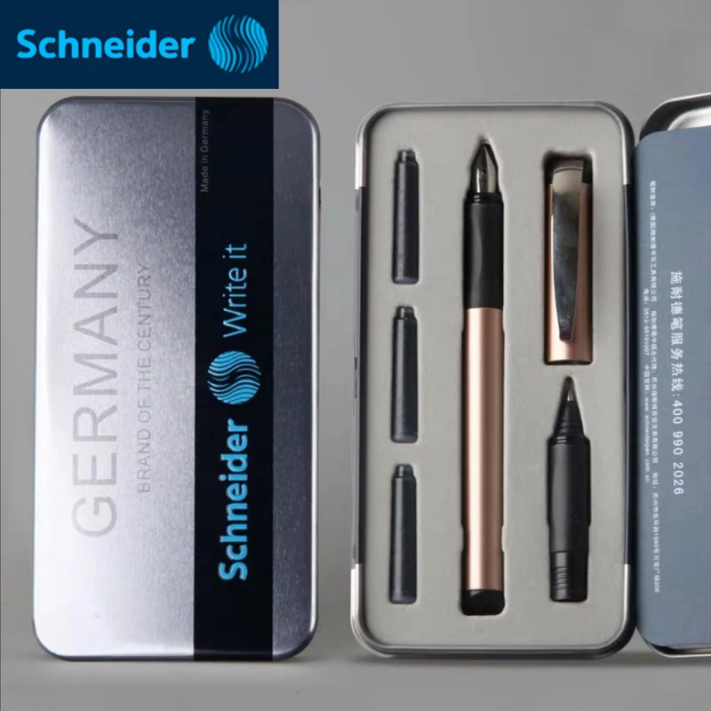 SCHNEIDER-BK600-Pen-Set-0-5mm-Iridium-Gold-Pen-Tip-Resin-Material ...