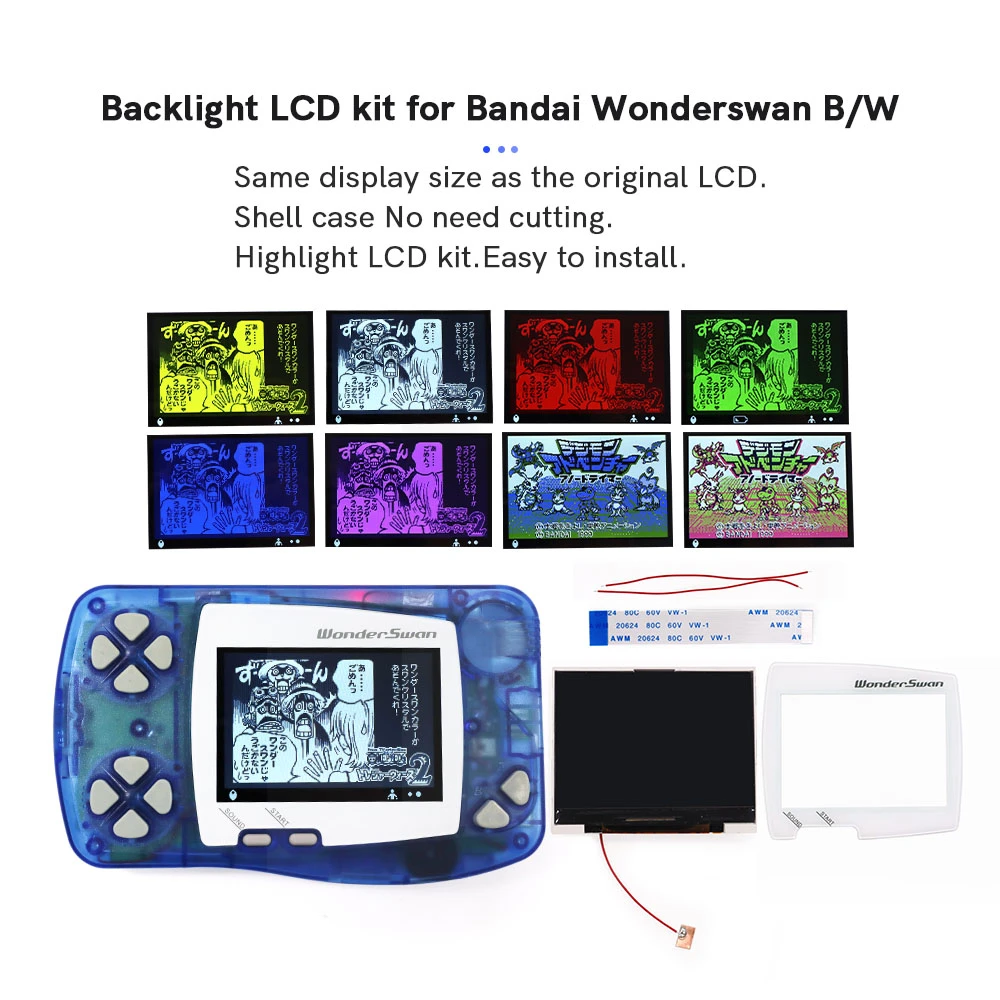 Highlight Ws Ips Lcd Screen Kit Backlight Brightness For Bandai ...