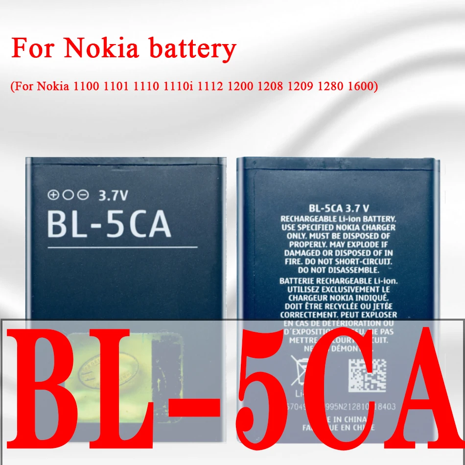 BL-5CA-4C-5B-5C-Battery-For-Nokia-1110-1111-1200-5130XM-7600-N70-E60 ...
