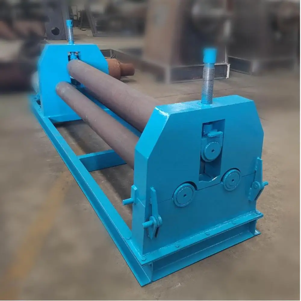 Electric-Semi-automatic-3-roller-Iron-Plate-Rolling-Machine-High ...