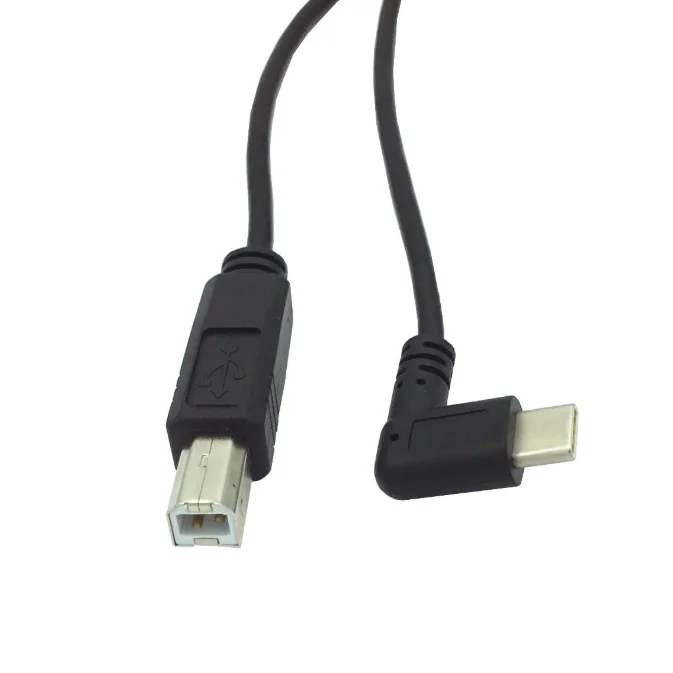 50cm Elbow angled USB-C USB 3.1 type-c Type C Male Connector to USB 2.0 ...