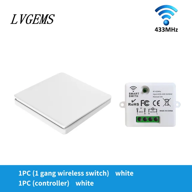 Wireless self-powered switch household 220V remote control Push button ...