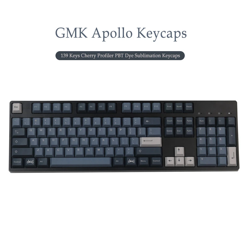 140 Keys Gmk Apollo Keycaps Cherry Profiler Pbt Dye-sub Mechanical ...