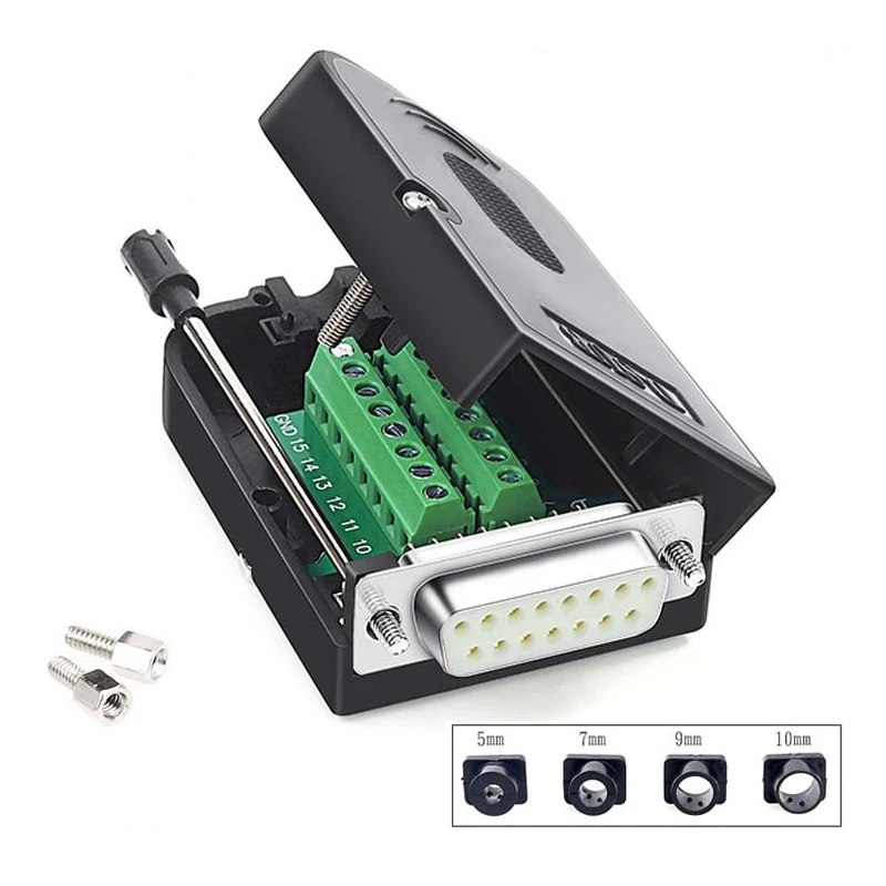 Db15 Csatlakozó 15 Pin 2 Sor Kitörési Tábla D-Sub Adapter Hím Terminál ...