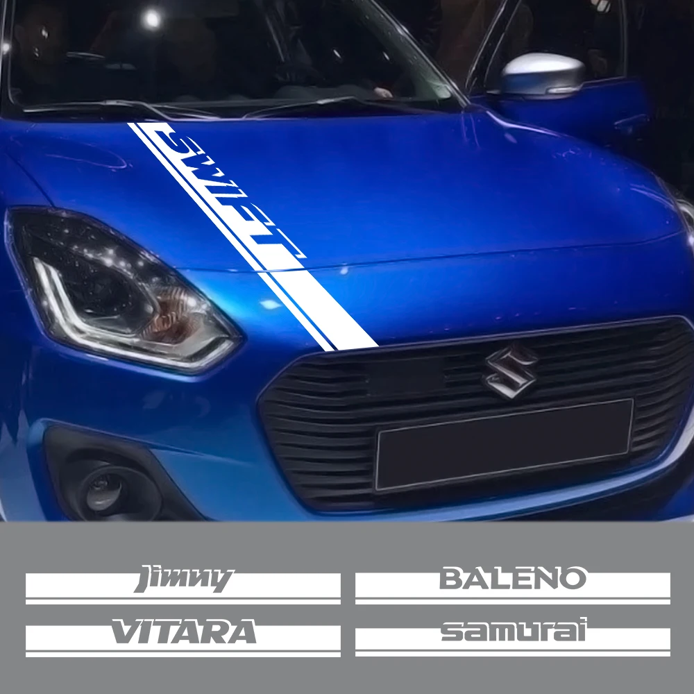 2022 Car Hood Sports Stickers For Suzuki Swift Jimny Baleno Vitara Sx4 ...