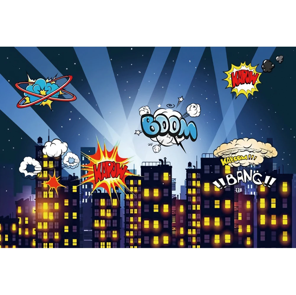 Superhero City Backdrop