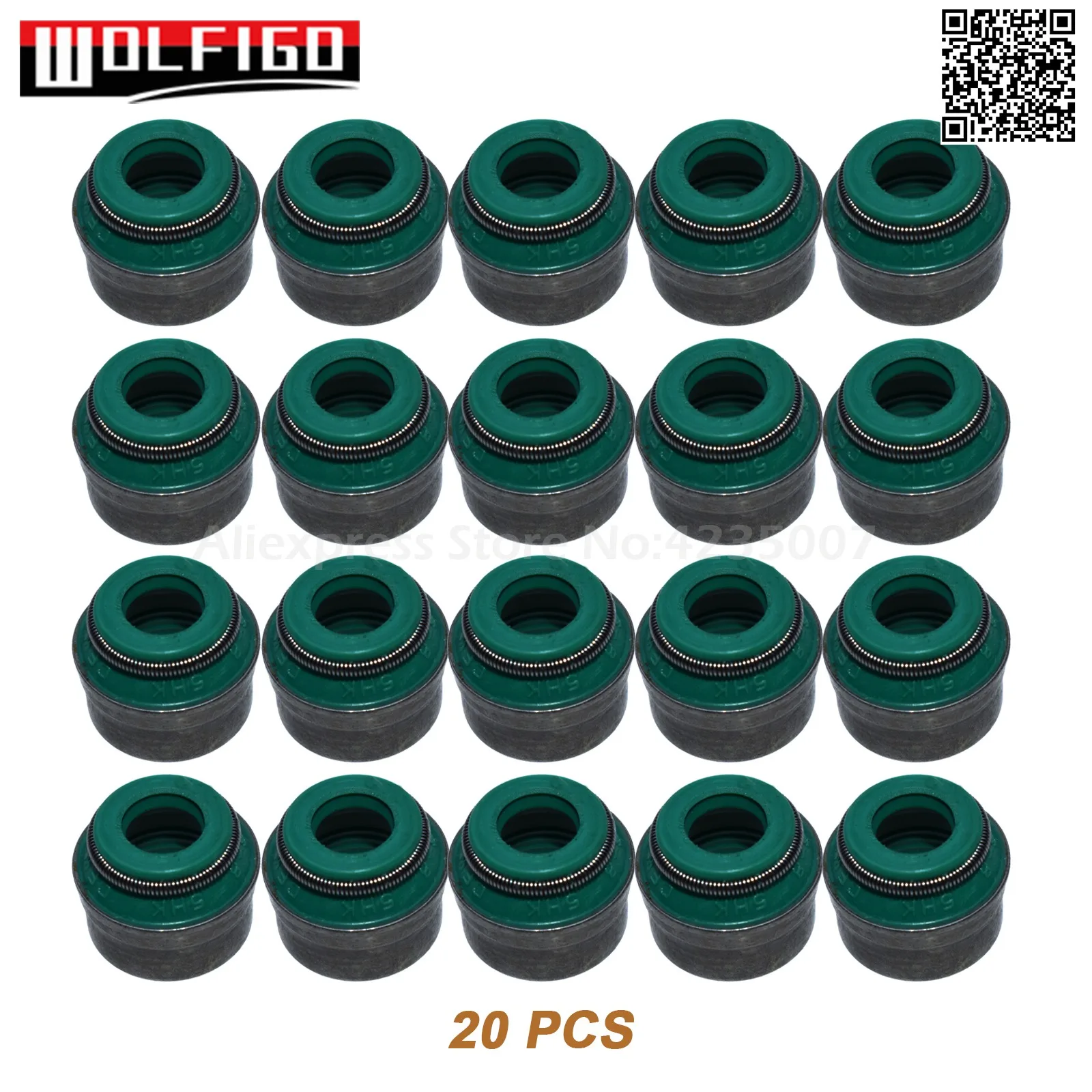 Wolfigo 1 / 16 / 20 / 50 Pcs 6mm Engine Valve Stem Oil Seals For Audi ...