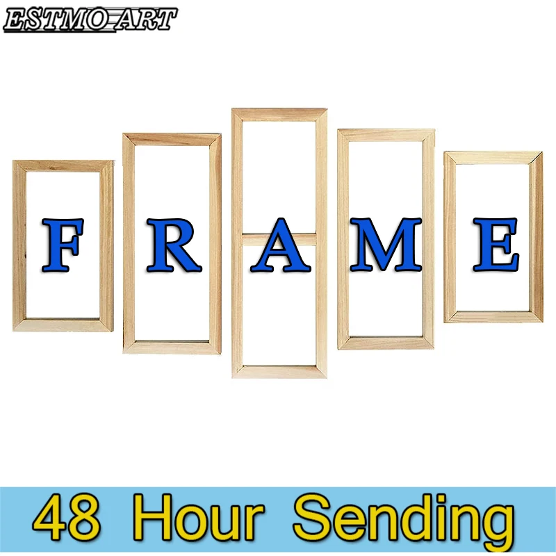 Wood Photo Frame Wall Art Canvas Oil Painting Fame Diy 60x90 70x140 ...