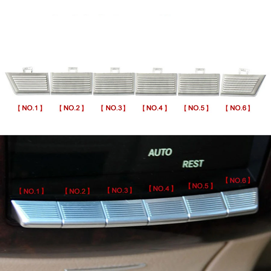 에어컨 버튼 후면 공기 배출구 조정 스위치 버튼, 메르세데스 벤츠 W221 S 클래스 S300 06-13 2218204697