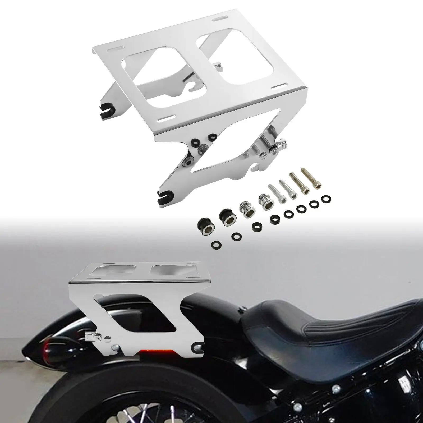 Motorcycle-Detachable-Luggage-Mounting-Rack-For-Harley-Softail-Heritage ...