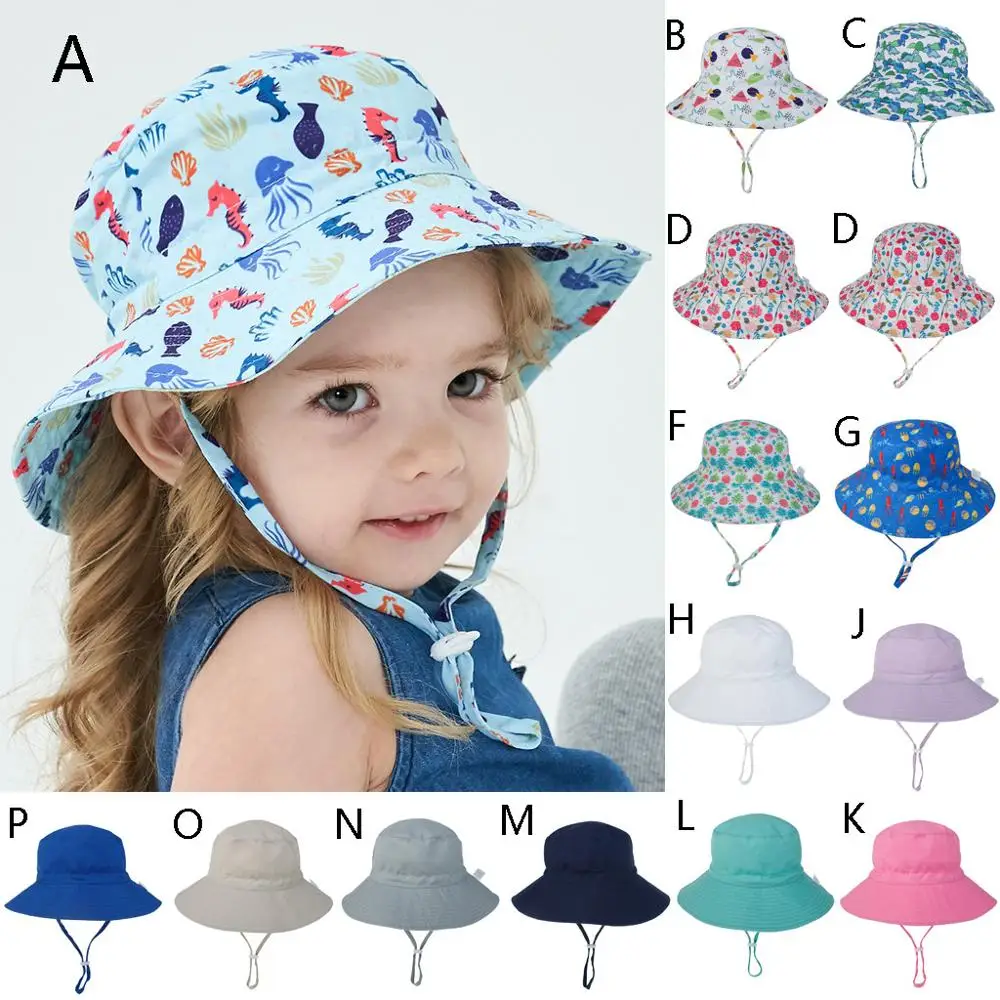 Kids Fashion Printed sunhat Baby Boys Girls Summer Sun Protection Hat ...