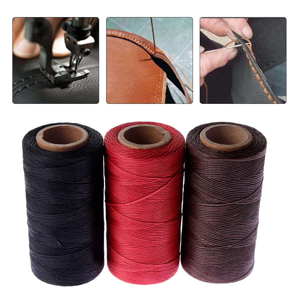 260M/Roll 1mm Sewing Waxed Thread 150D Hand Stitching Cord for Leather ...