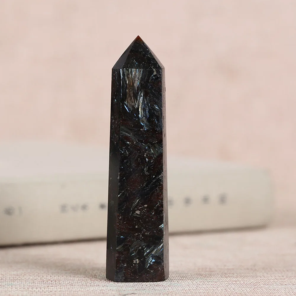 1Pc Natural Astrophyllite Tower Polishing Crystal Stone Point Mine ...