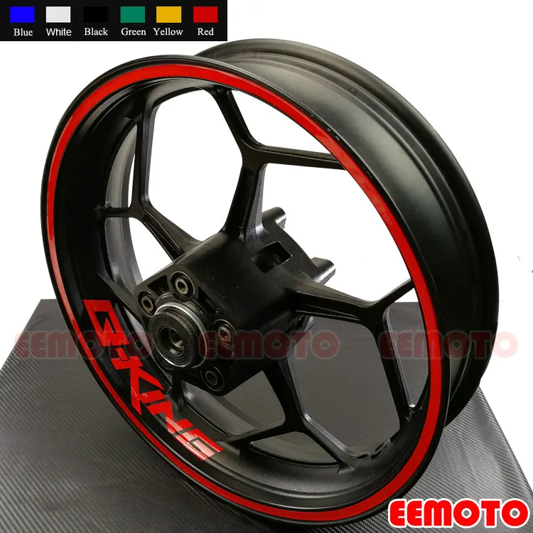 Motorcycle 17 Inch Stripes 8X Iner Rims Decals Wheels Reflective ...