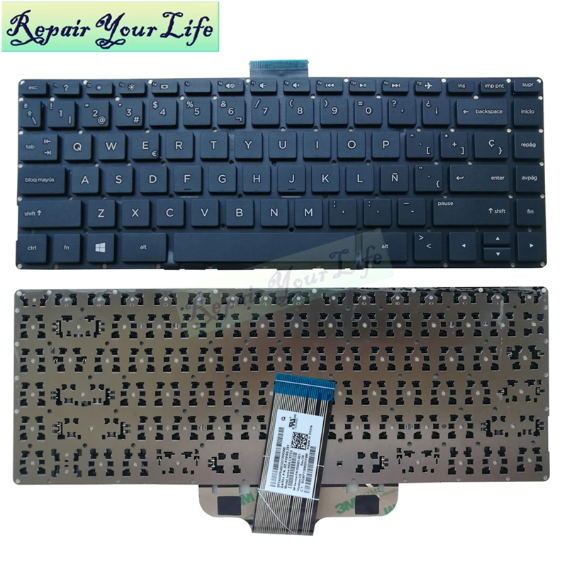 Laptop keyboard for HP Stream 14-AX 14-AX010WM X360 13-S SP Spanish ES ...