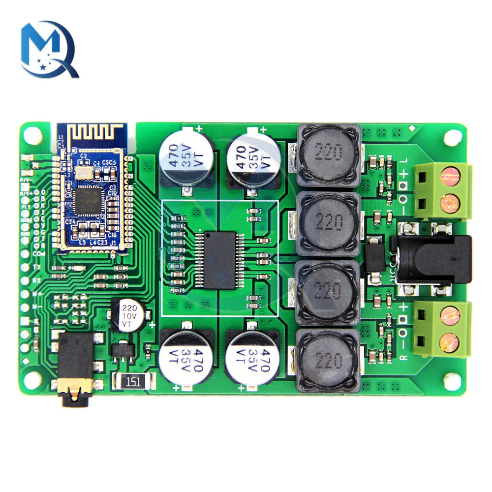 Placa amplificadora de potencia con Bluetooth, 2x30W/20W, compatible ...
