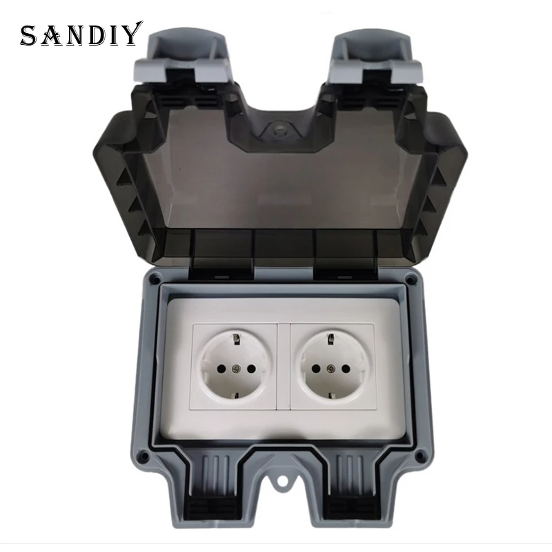 European-outdoor-socket-Protection-Electric-Power-Wall-Mount-Box-IP66 ...