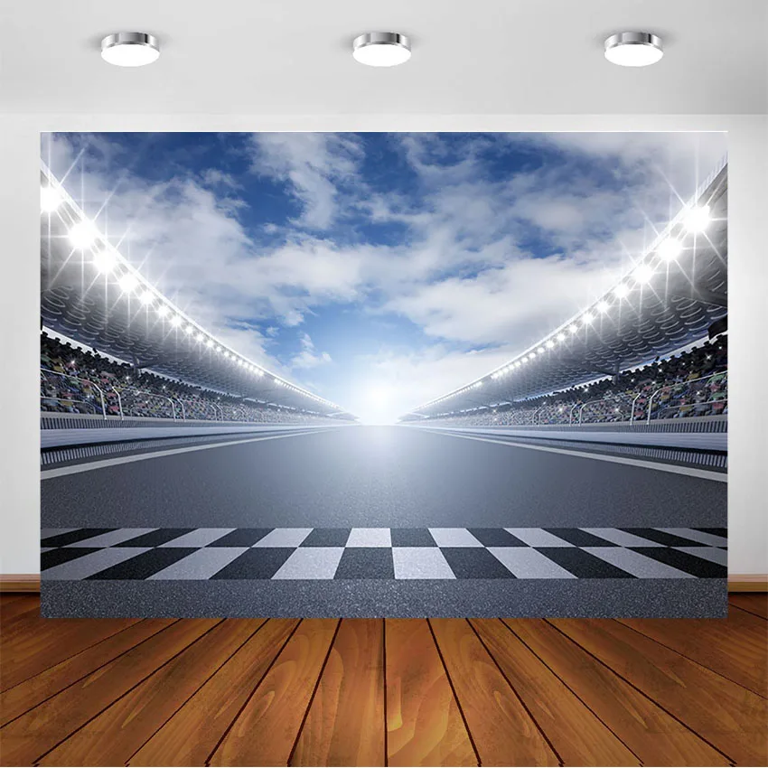 Racing Track Backdrop Race Car Competition Photography Backdrops ...