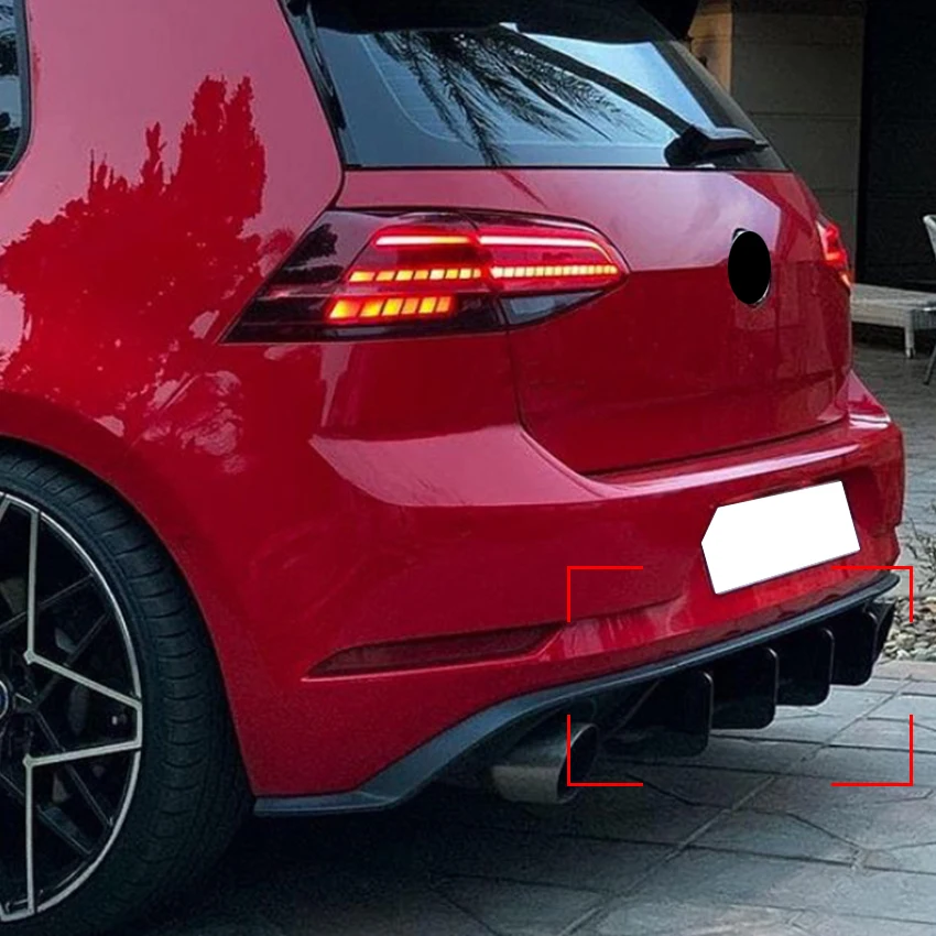 자동차 리어 범퍼 디퓨저 폭스바겐 골프 75 Gti Mk 75 Gti 스포일러 Abs 사이드 스플리터 리어 범퍼 프로텍터