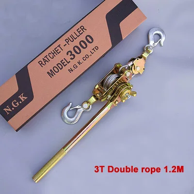 3 Ton ratchet cable puller hand wire rope puller wire rope ratchet ...