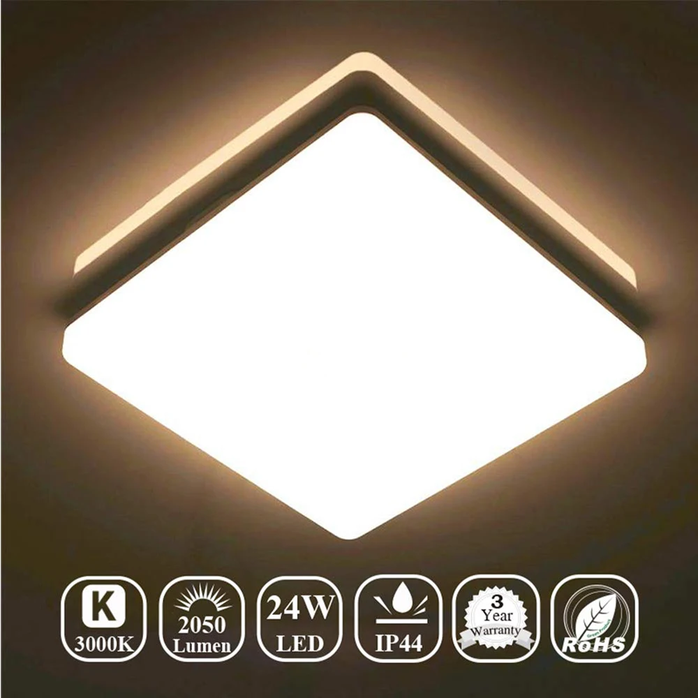 AC-85V-265V-LED-Ceiling-Chandelier-Light-Square-Round-for-Kitchen-Bedroom-Bathroom-Ultrathin ...
