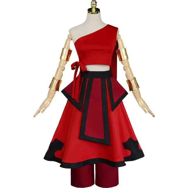 Anime Avatar The Last Airbender Katara Appa Cosplay Costume For Women ...