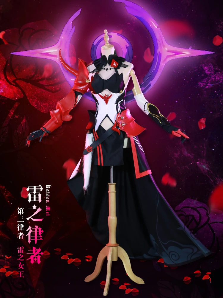 Disfraz de Anime Honkai Impact 3 Raiden Mei para mujer, vestido de ...