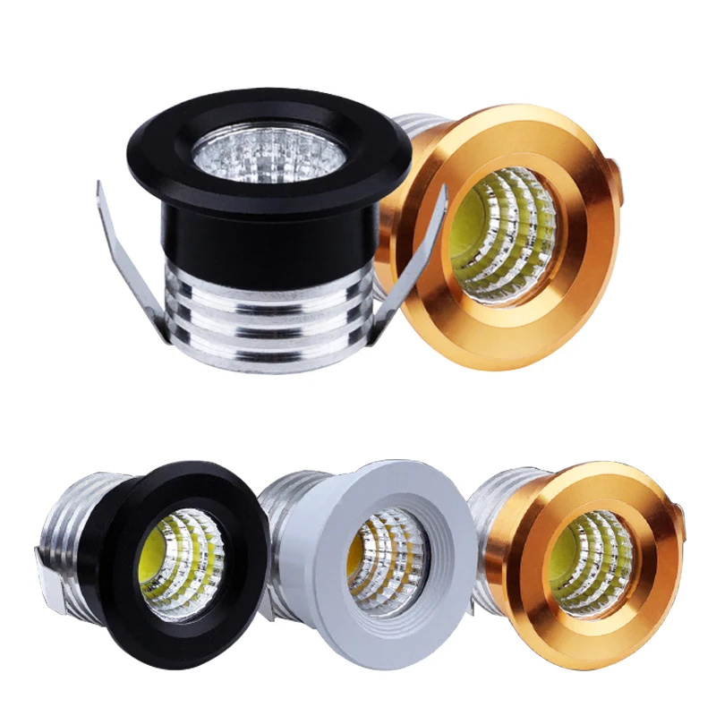 4PCS-Silvery-Black-White-Golden-Mini-LED-Downlights-3W-100V-240V ...