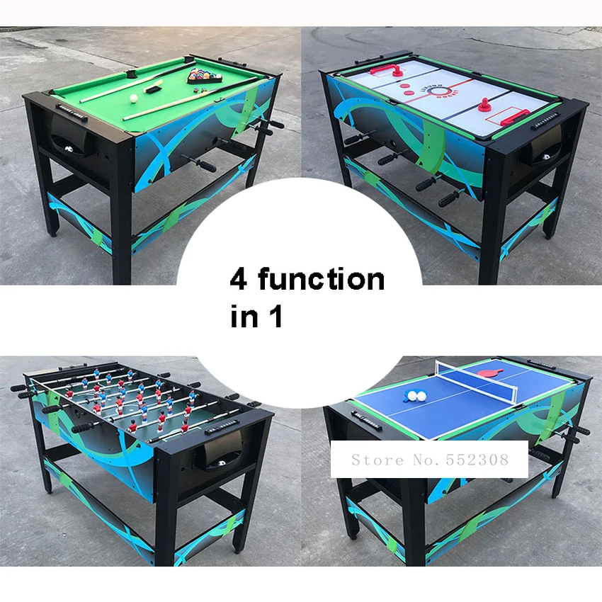 4-Function-in-1-Table-Set-Billiard-Ice-Hockey-Football-Table-Tennis ...