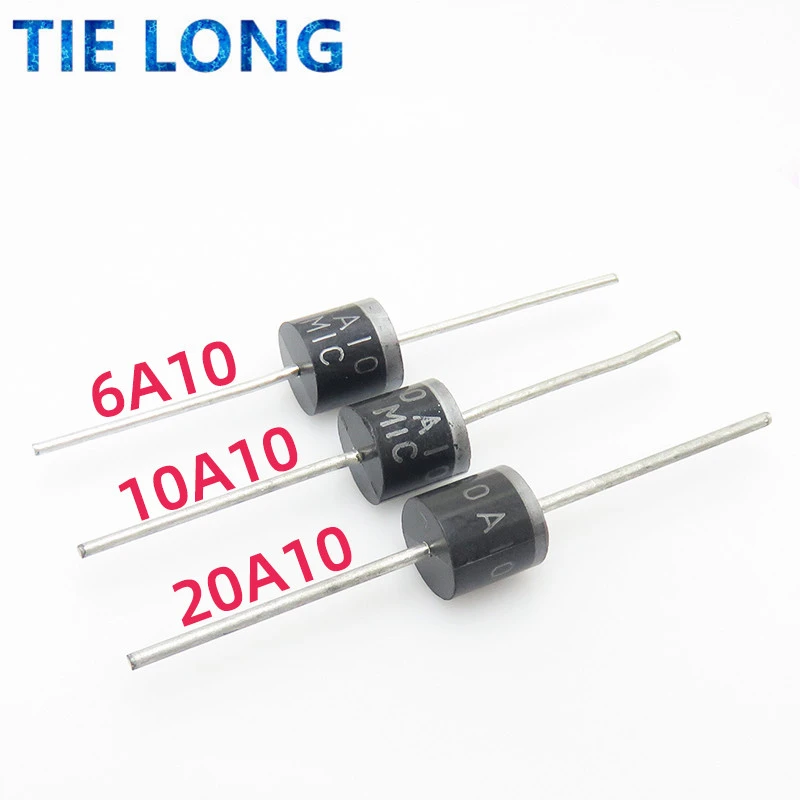 10pcs 10a10 6a10 20a10 R-6 Dip 6a 10a 20a 1000v Electrical Axial Rectifier Diode - Diodes ...