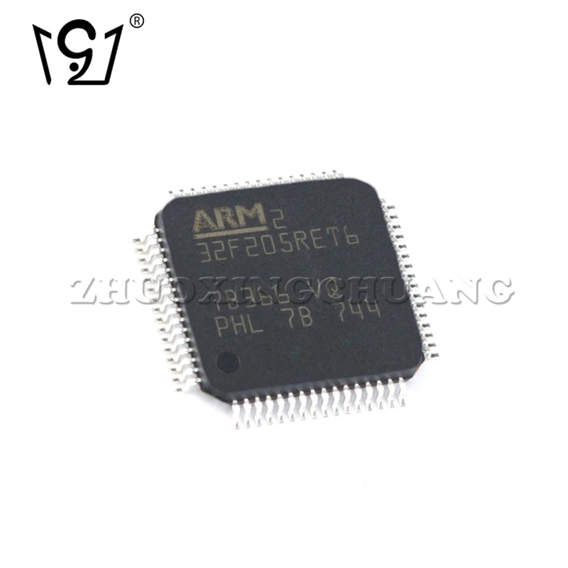 LQFP 64 de brazo STM32F205RET6 de 32 bits, 1 unidad, microcontrolador MCU, Cortex M3|Piezas para ...
