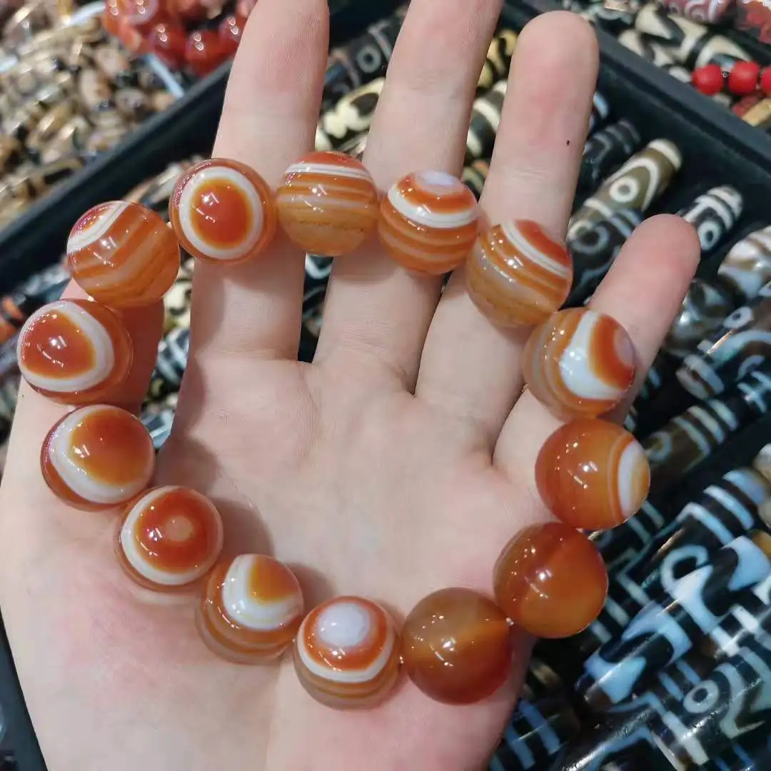 Magical-Earth-God-Eyeball-Stone-Wrapped-Natural-Agate-Bead-Bracelet-for ...