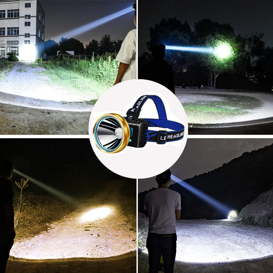 Infrared-Induction-35W-Super-bright-LED-headlamp-flashlight-Forehead ...