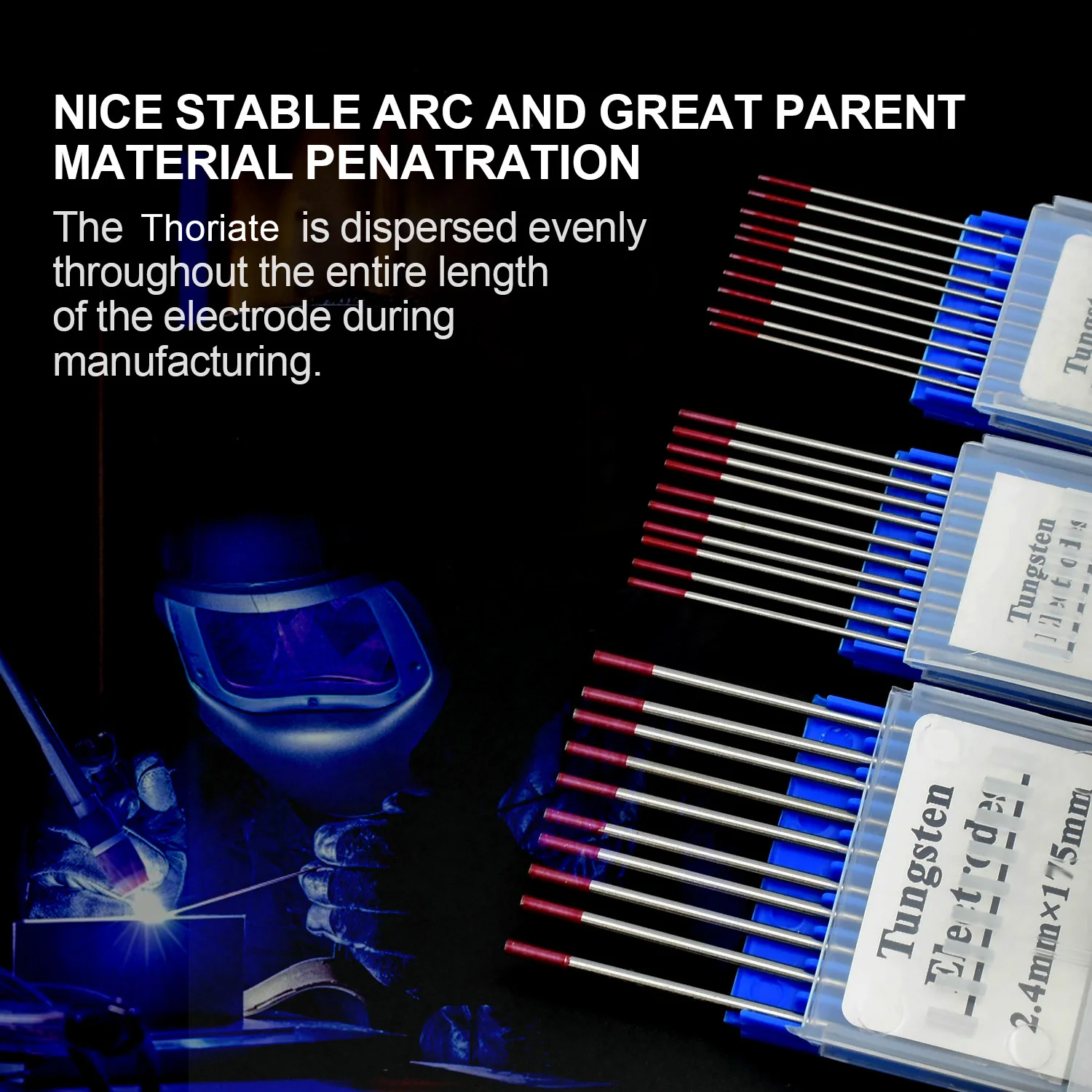 ARCCAPTAIN TIG Welding Tungsten Electrode 10-Pack 3/32X, 53% OFF