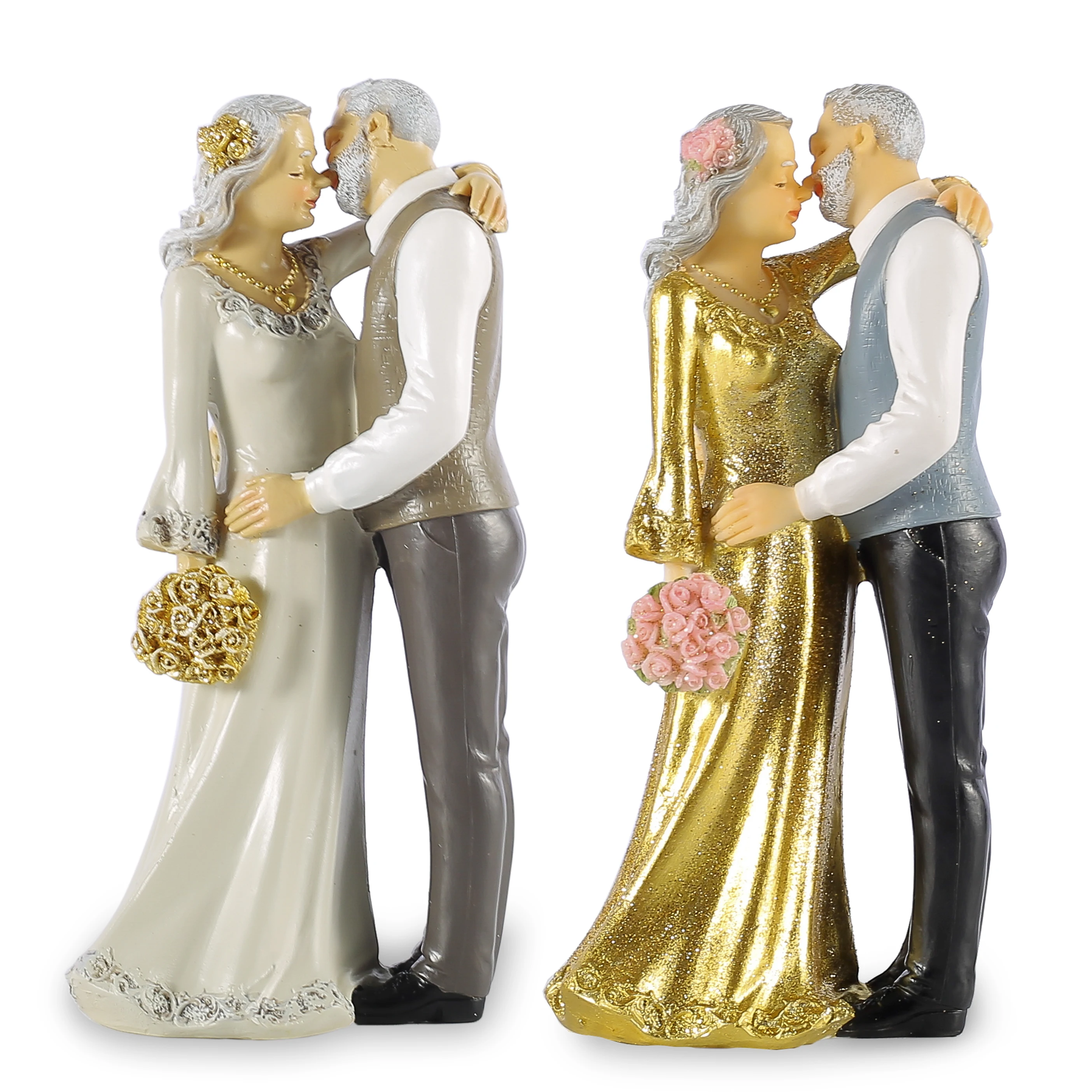Golden-Wedding-Decoration-Couple-Statue-Figurines-Ornaments-For-Home ...