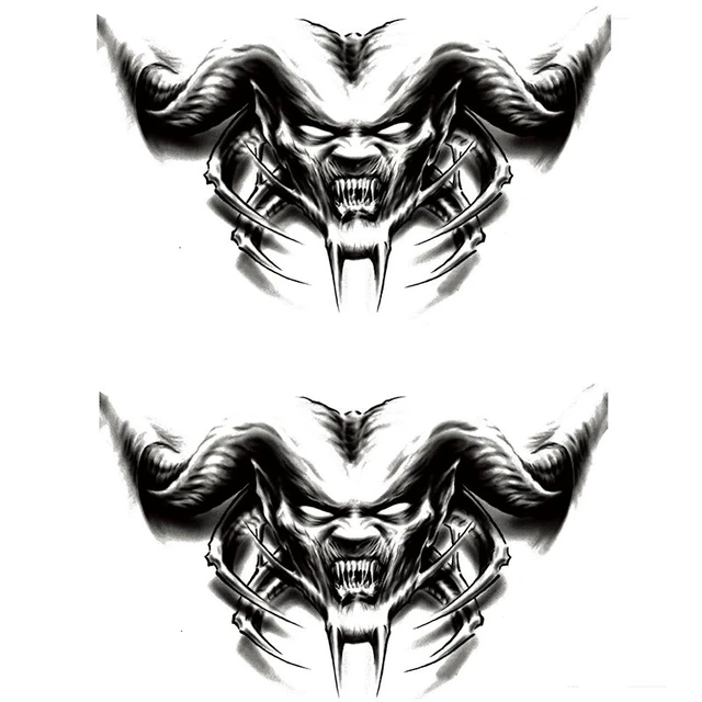 Demon Face Tattoo Designs