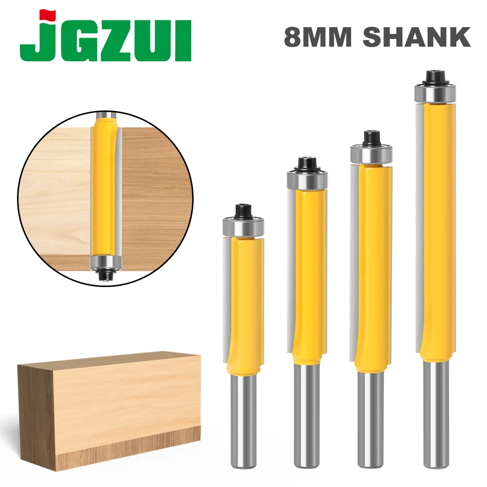 1Pc-8mm-Shank-Long-Blade-Flush-Bit-Flush-Trim-Router-Bit-End-Bearing ...