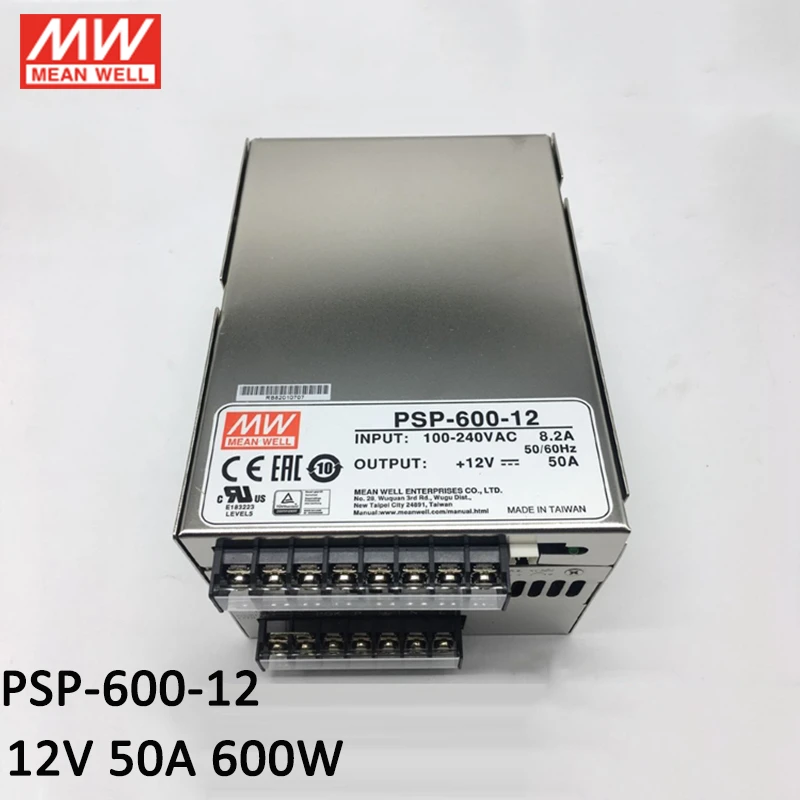 MEAN WELL PSP 600 12 AC DC 전원 공급 장치 모듈, 병렬 기능 포함, 원격 감지 PFC, 110V ...