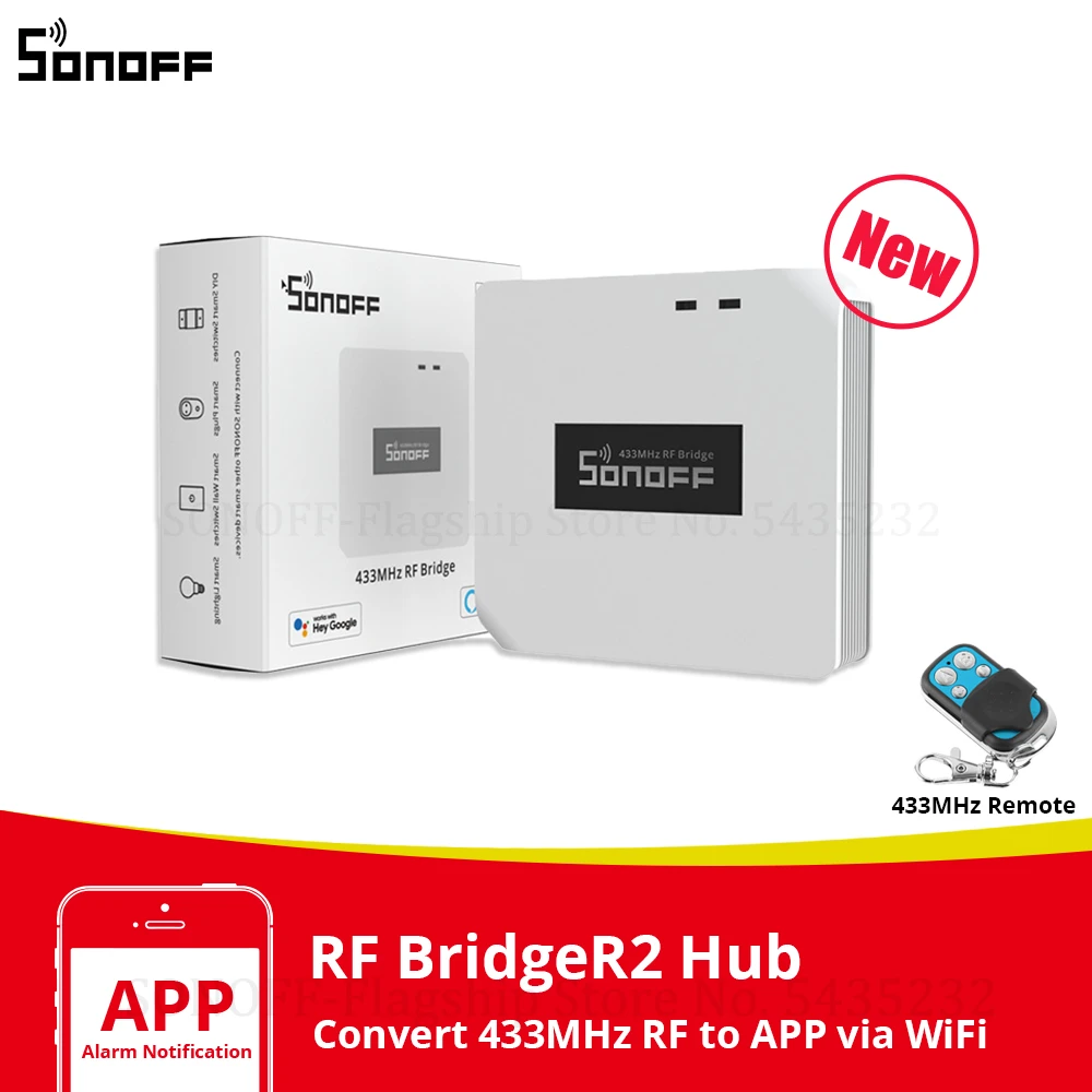 Itead Sonoff Rf Bridge 433mhz Wifi Wireless Signal Converter Smart Home ...