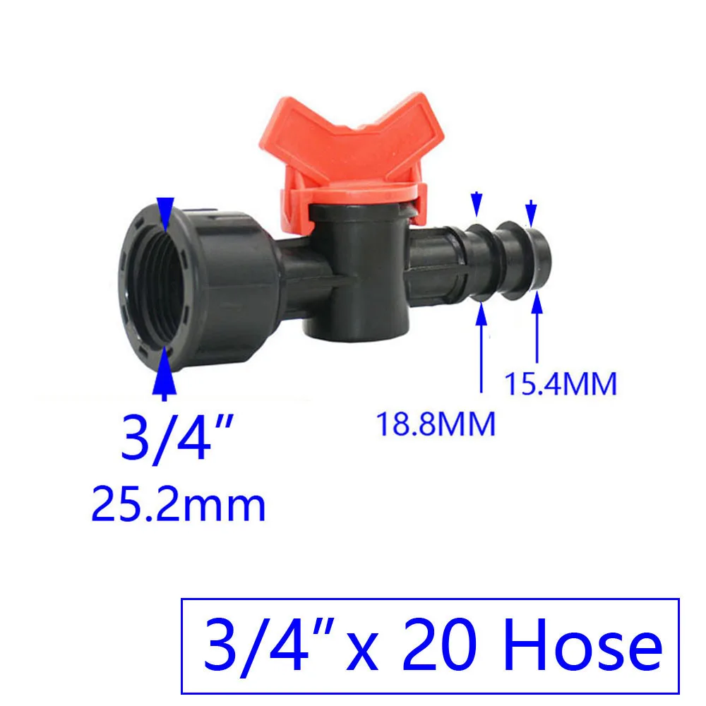 Pièce détachée arrosage,Connecteur de robinet de jardin Pe,Mini Valve avec filetage 1-2 3-4 ...