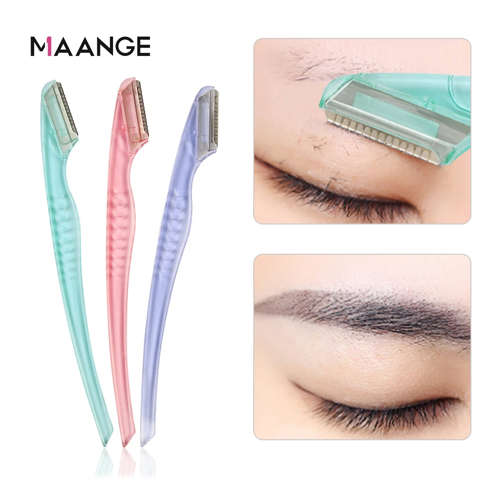 3pcs/pack Eyebrow Trimmer Makeup Knife Blades Face Hair Set - AliExpress